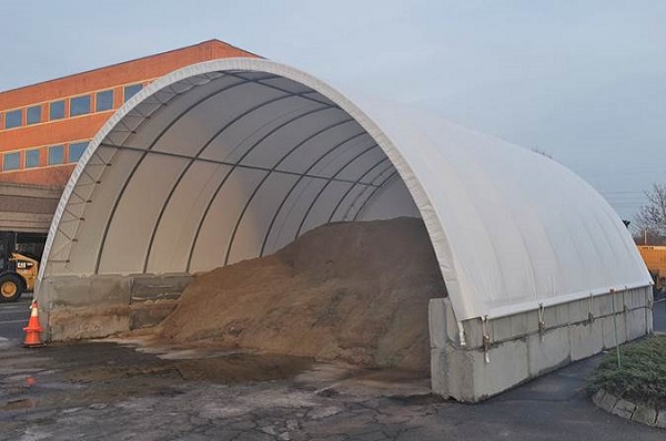 Compost storage shelters, tents, canopies - Rasmar Industries