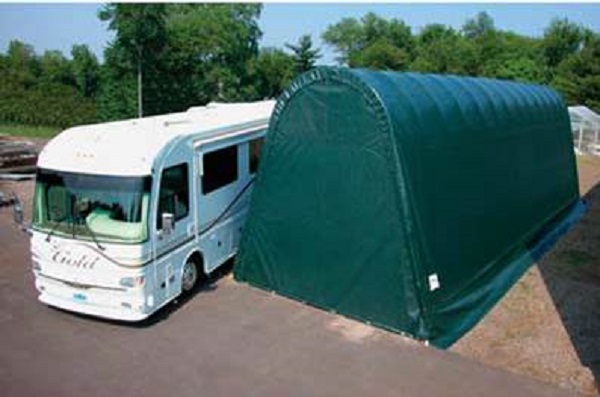Canvas RV garages, RV storage sheds - Rasmar Industries